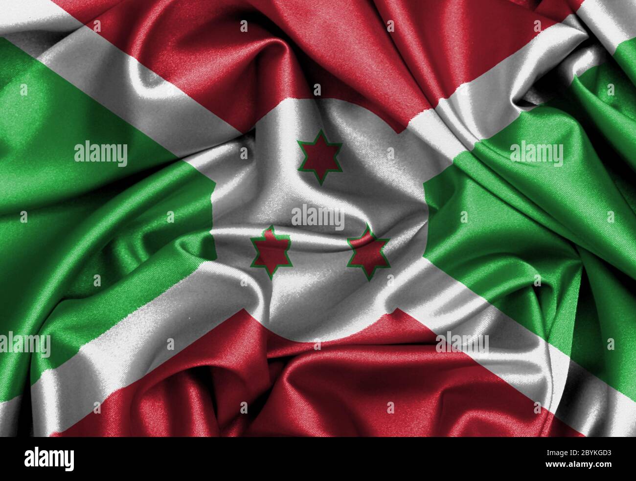 Satin flag, three dimensional render Stock Photo - Alamy