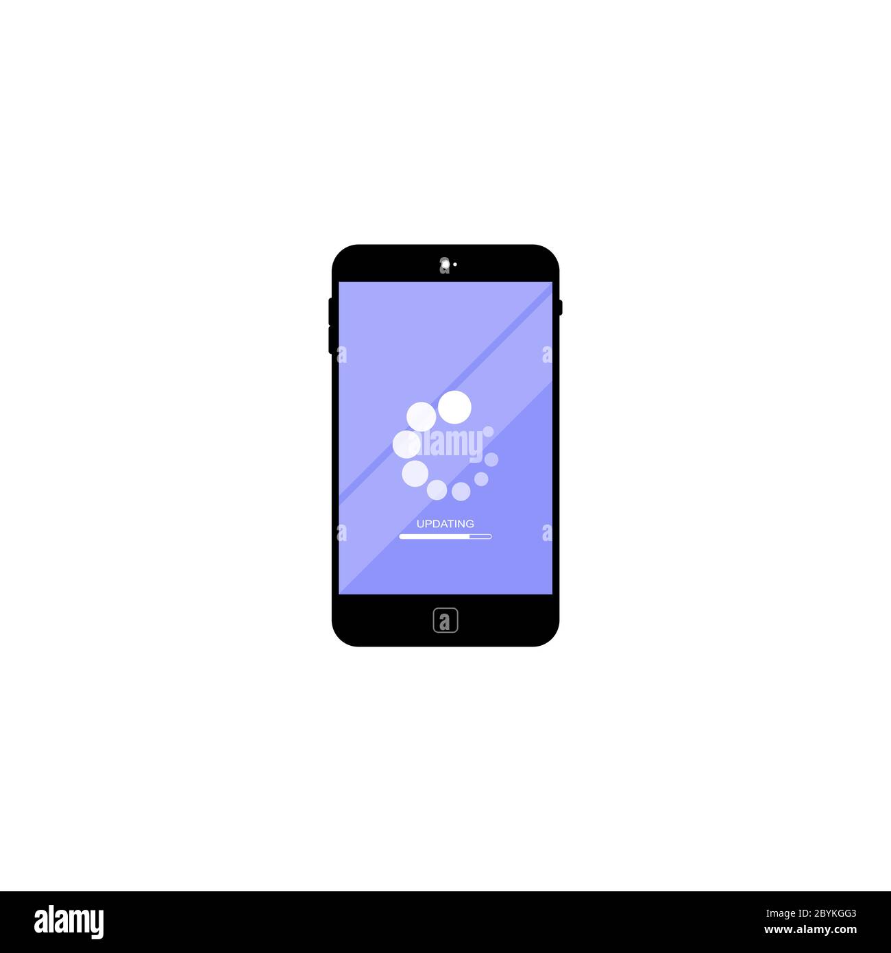 Mobile Update Icon Software Upgrade Phone Loading Concept Data Simple