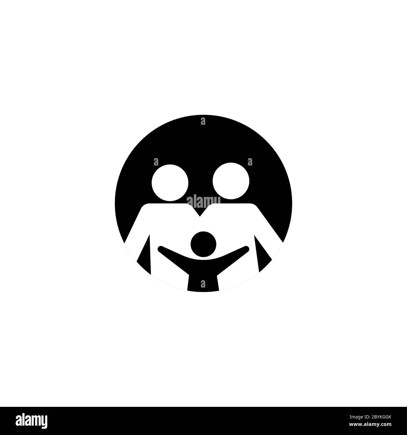 Family icon in black simple design on an isolated background. EPS 10 ...