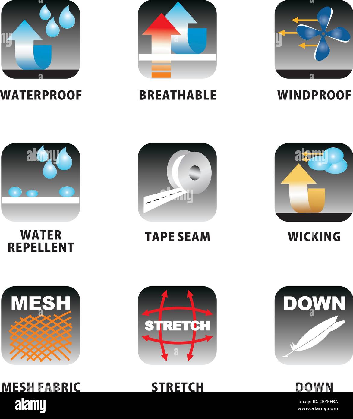 colorful fabric symbols Stock Vector Image & Art - Alamy