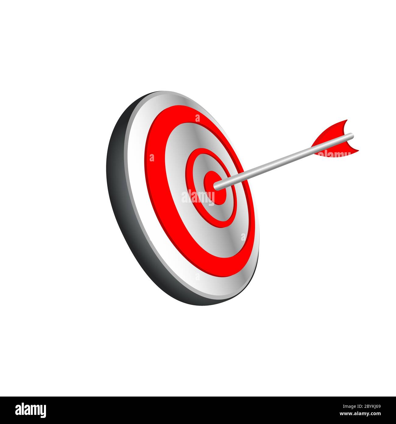 Mission icon or business goal logo in red design concept on an isolated ...