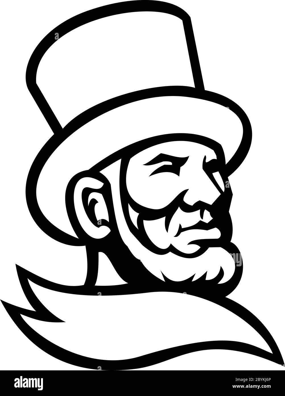 Abraham Lincoln Top Hat Coloring Page