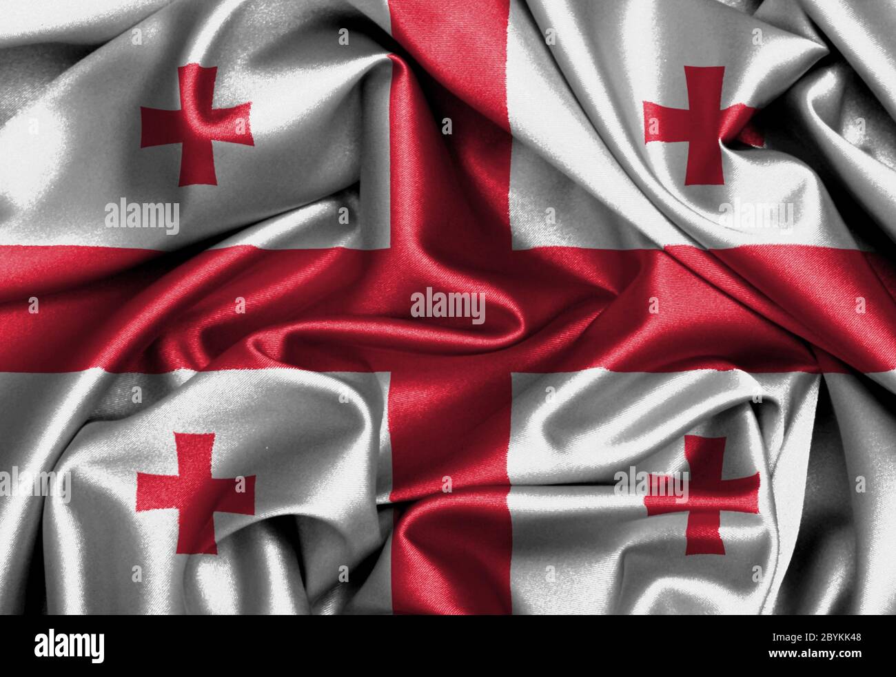 Satin flag, three dimensional render Stock Photo - Alamy