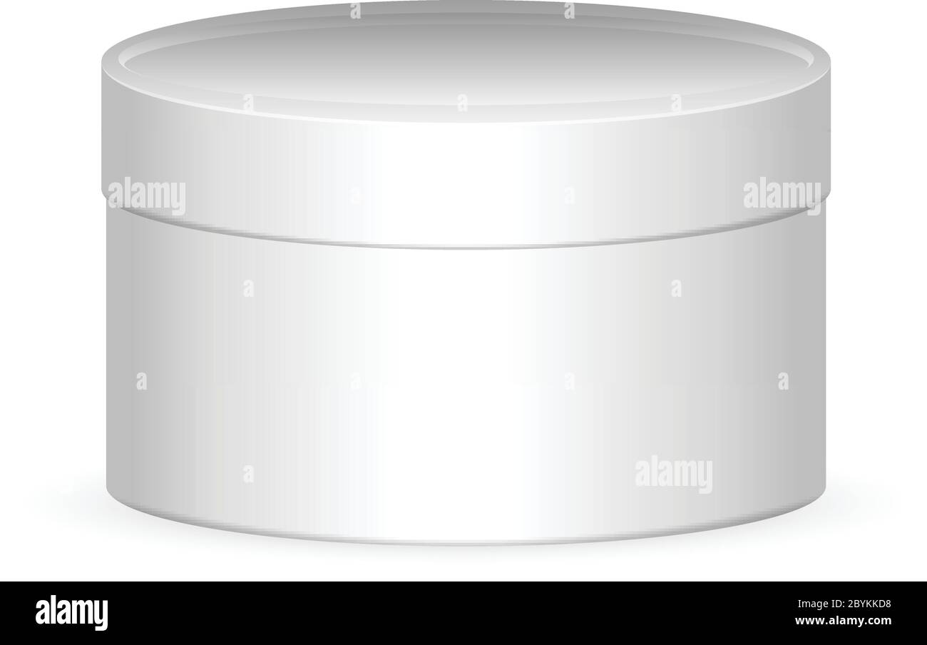 Round paper box on a white background. Vector illustration Stock Vector ...
