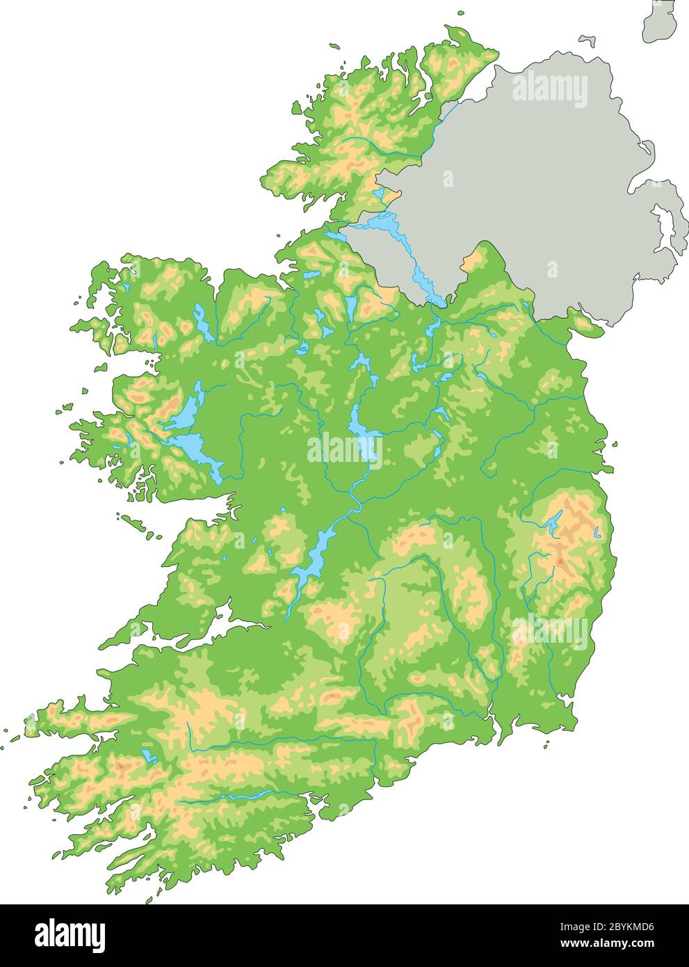 Irish sea map hi-res stock photography and images - Alamy