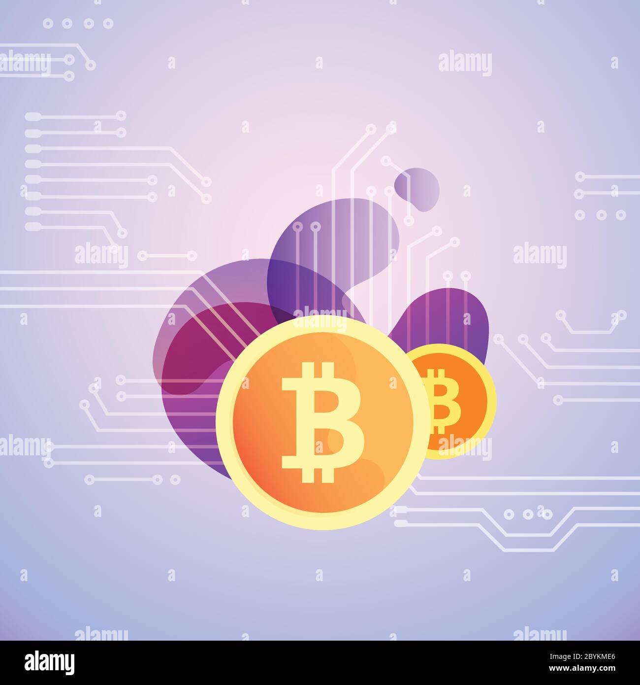 Bitcoin symbol on bubble shapes Stock Vector Image & Art - Alamy