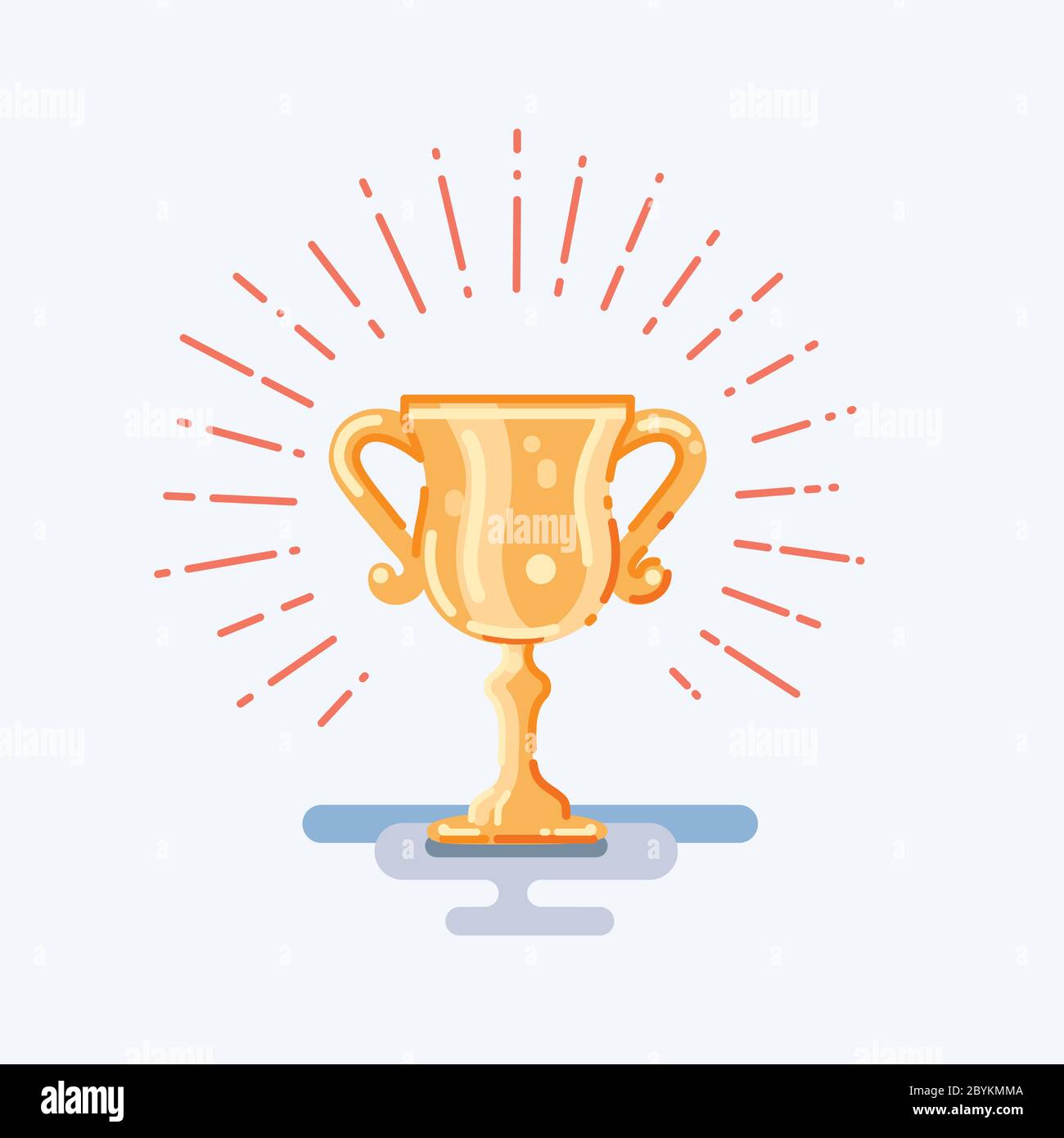 Flat trophy gold cup Stock Vector Image & Art - Alamy