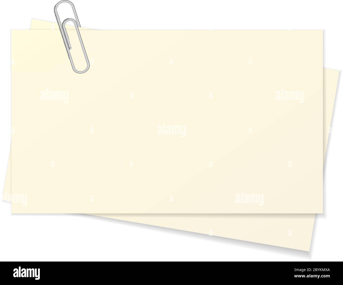 Paper sheet and paper clip on a white background Stock Vector Image ...