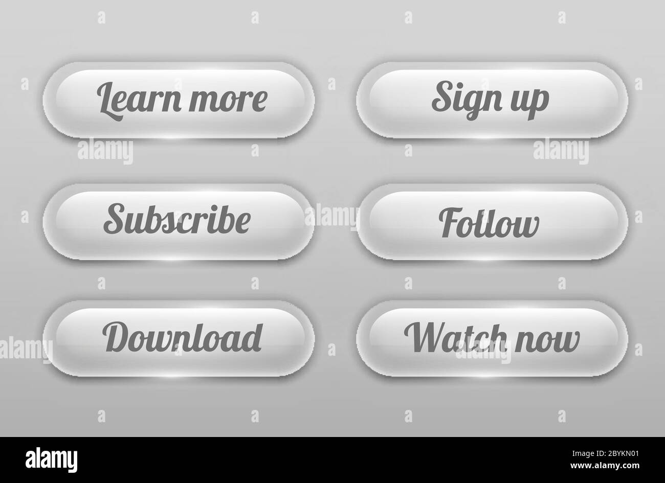 Transparent rounded shiny glass button collection. UI element. Vector illustration Stock Vector ...