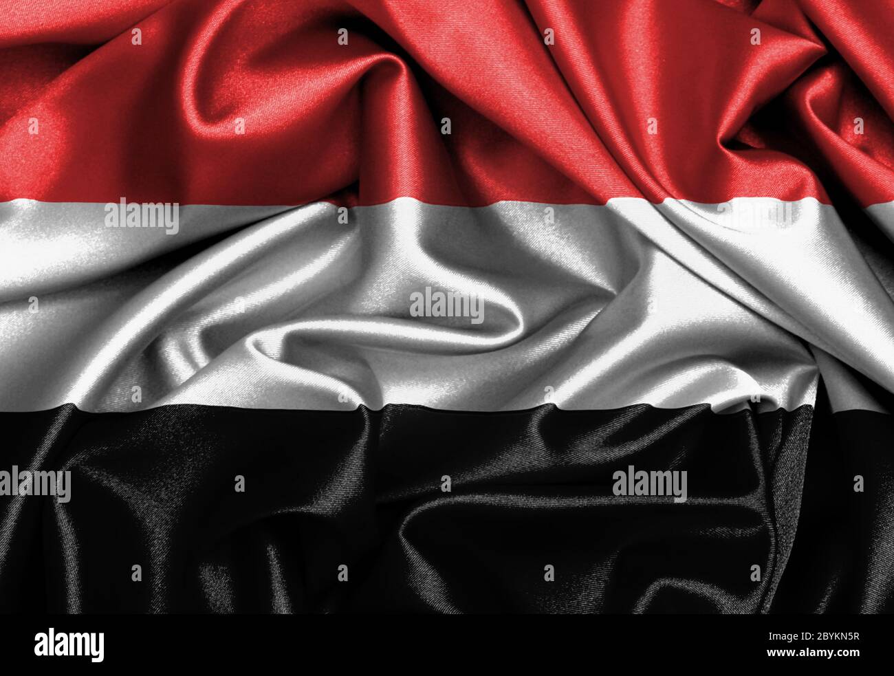Satin flag, three dimensional render Stock Photo - Alamy