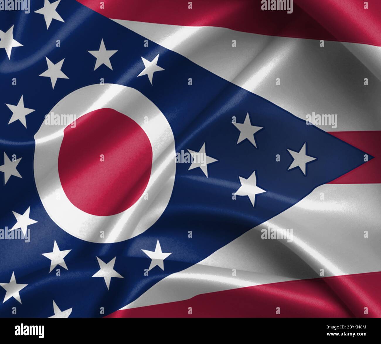 Satin flag, three dimensional render Stock Photo - Alamy