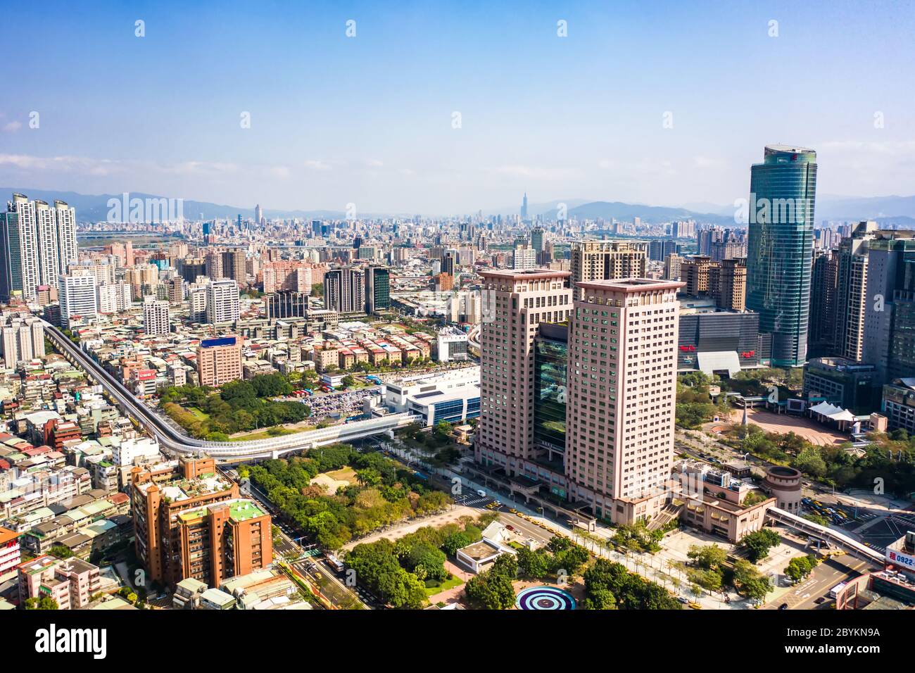New Taipei City,Taiwan - Feb 1, 2020: This is a view of the Banqiao ...