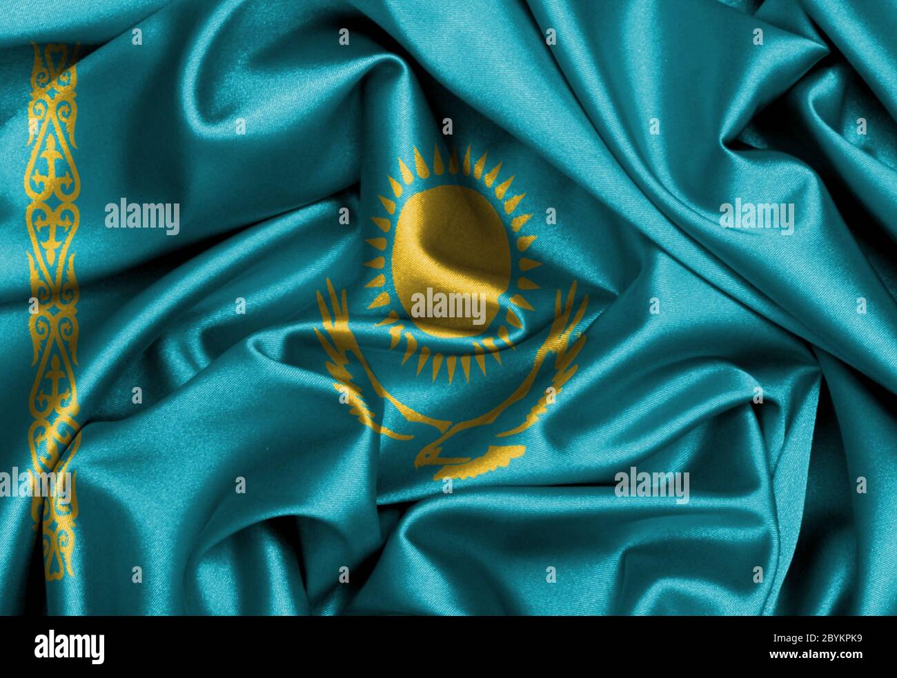 Satin flag, three dimensional render Stock Photo - Alamy