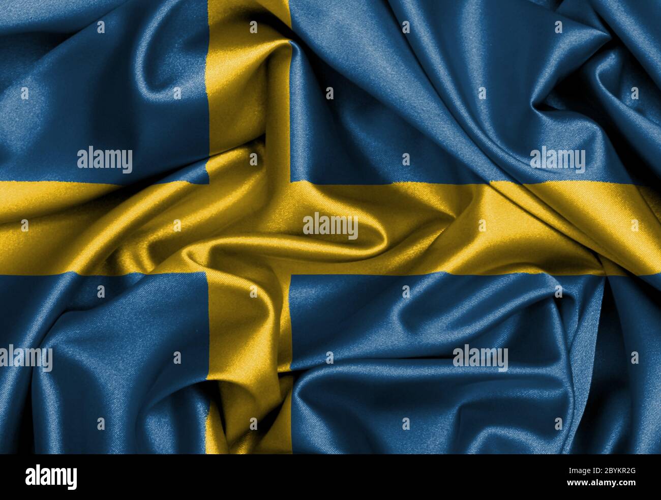 Satin texture swedish flag hi-res stock photography and images - Alamy