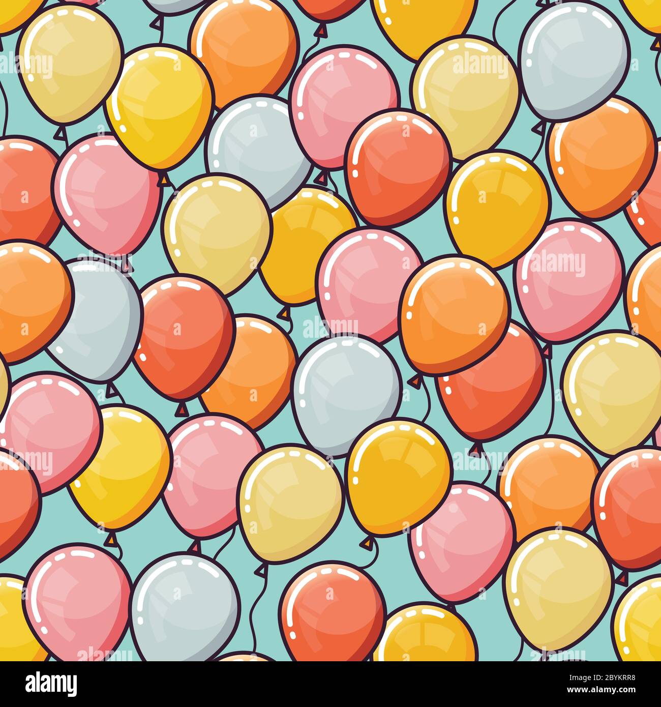 Vector seamless pattern with balloons Stock Vector Image & Art - Alamy