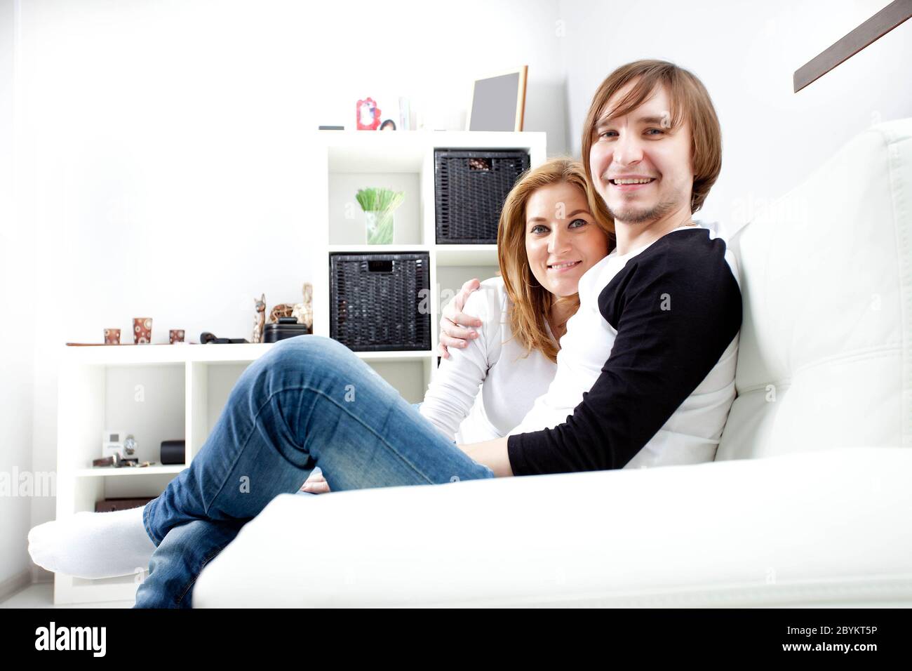 Happy affectionate couple coffee hi-res stock photography and images ...