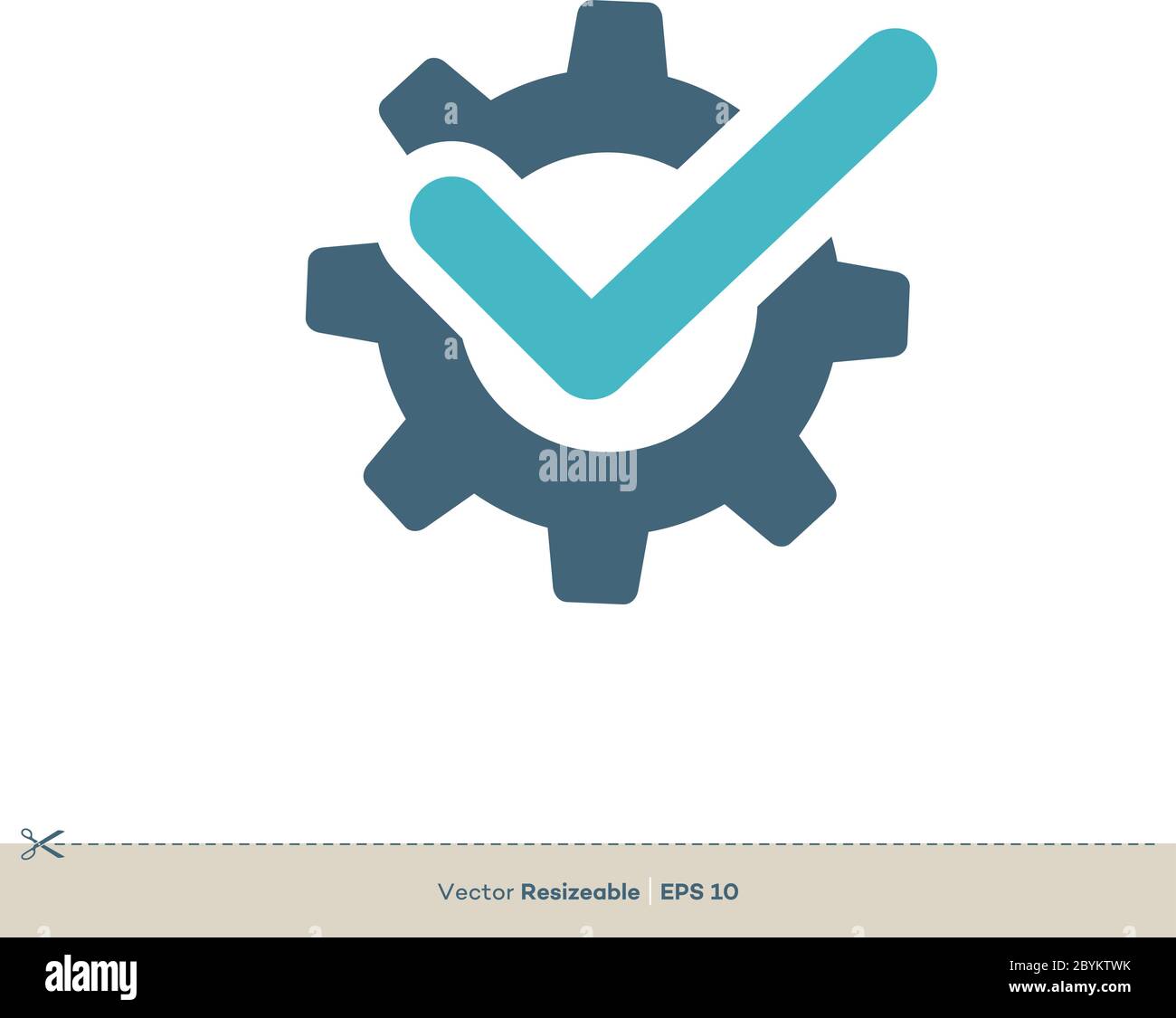 Check Mark Gear Vector Logo Template Illustration Design. Vector EPS 10 ...