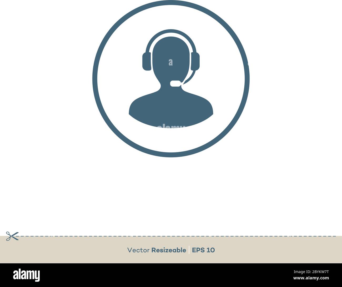 Operator Vector Logo, Headset Icon Template Illustration Design. Vector ...