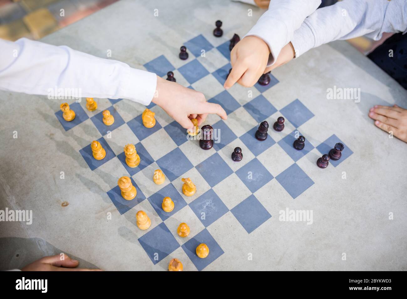 Education concept, intellectual game. Chess tournament, lesson, camp ...