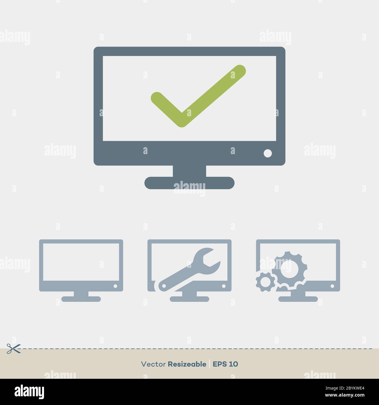 Computer Repair Vector Template. Television Icon Logo Illustration ...