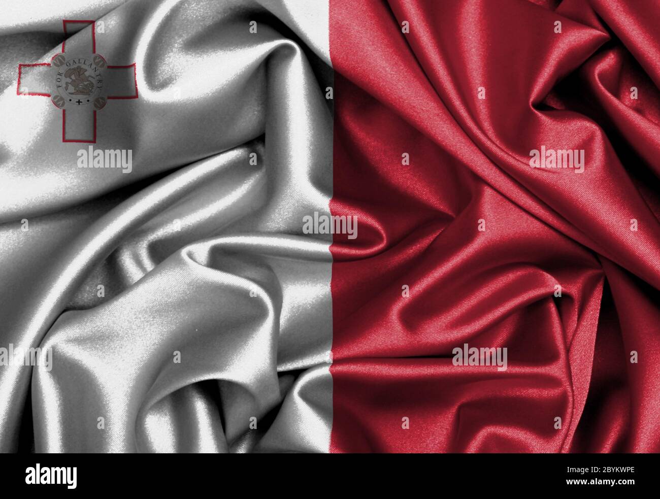Satin flag, three dimensional render Stock Photo - Alamy