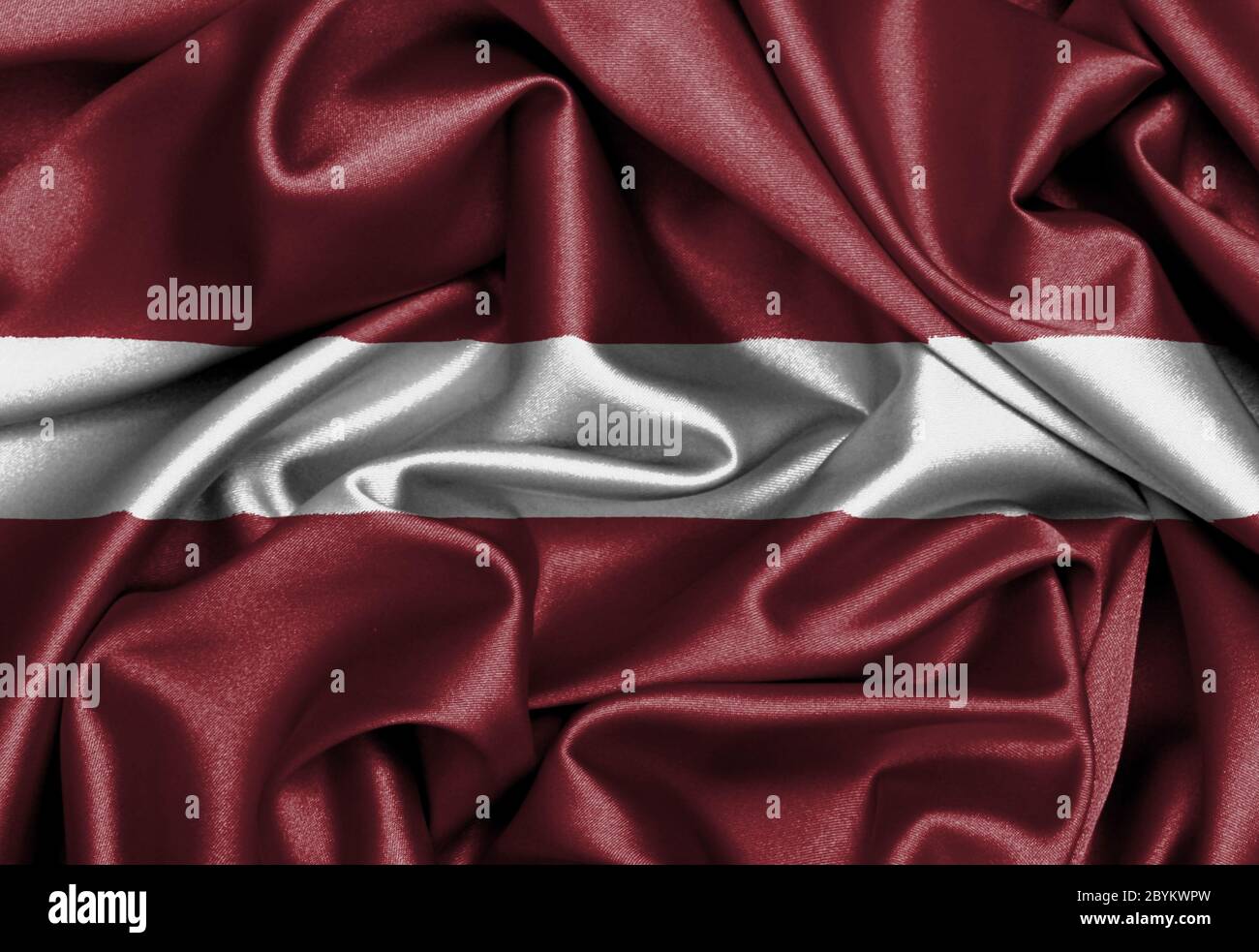 Satin flag, three dimensional render Stock Photo - Alamy