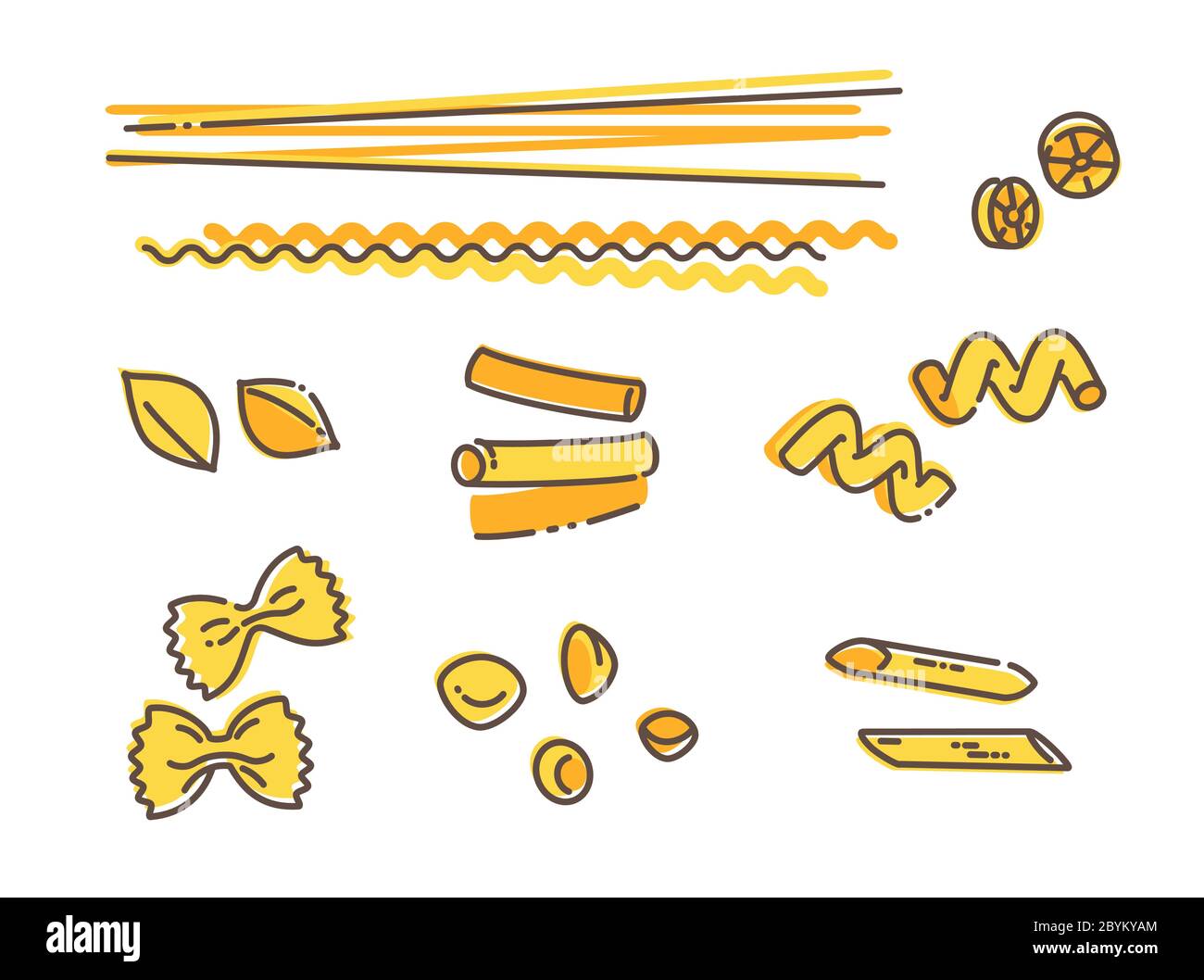 Italian pasta set, vector illustration Stock Vector Image & Art - Alamy