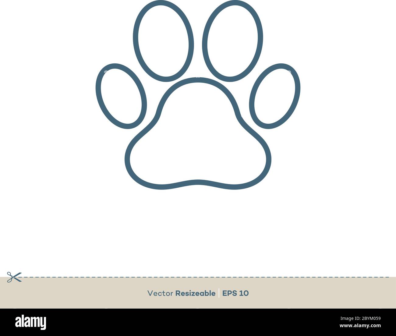 Paw Print Icon Vector Logo Template Illustration Design. Vector EPS 10 ...