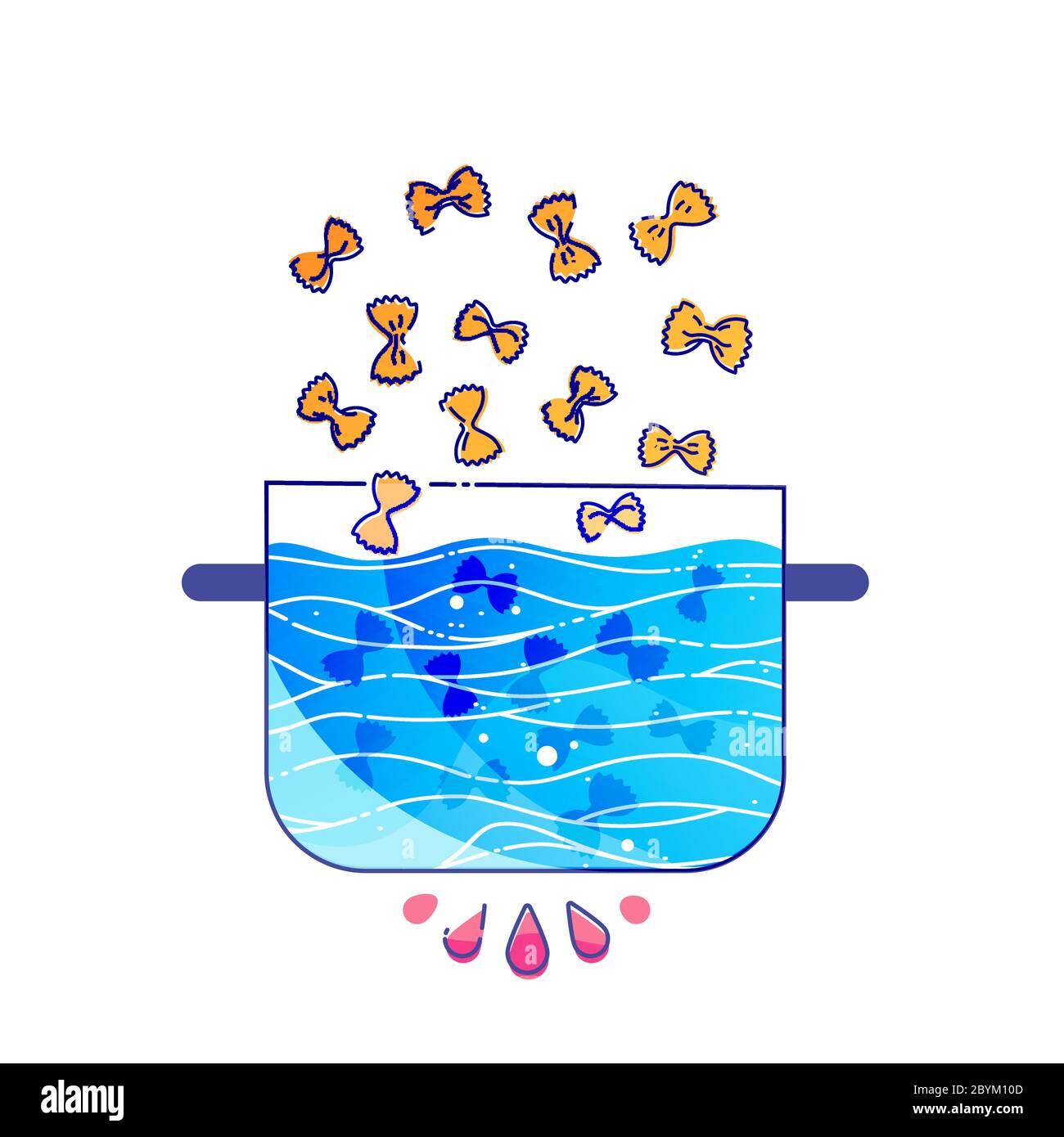 Cooking process in pan Cut Out Stock Images & Pictures - Alamy