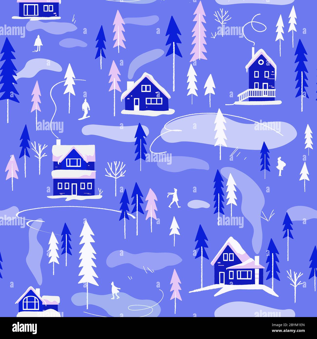 Lapland christmas village Stock Vector Images - Alamy