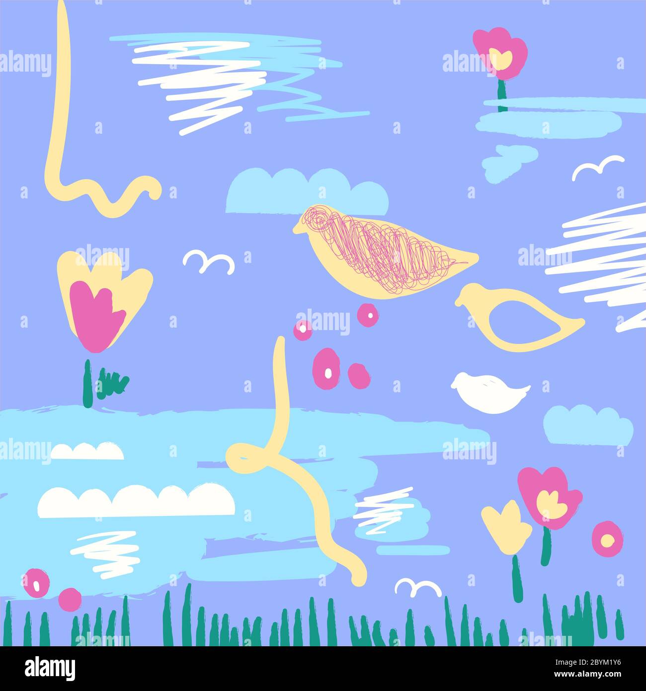 Creative artistic spring illustration Stock Vector Image & Art - Alamy