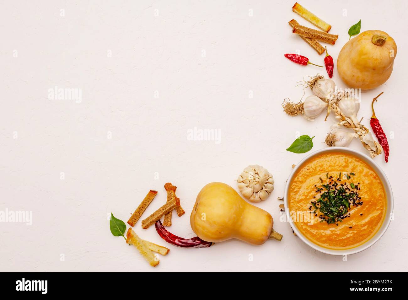 Vegetable cream soup. Healthy vegan (vegetarian) nutrition concept ...