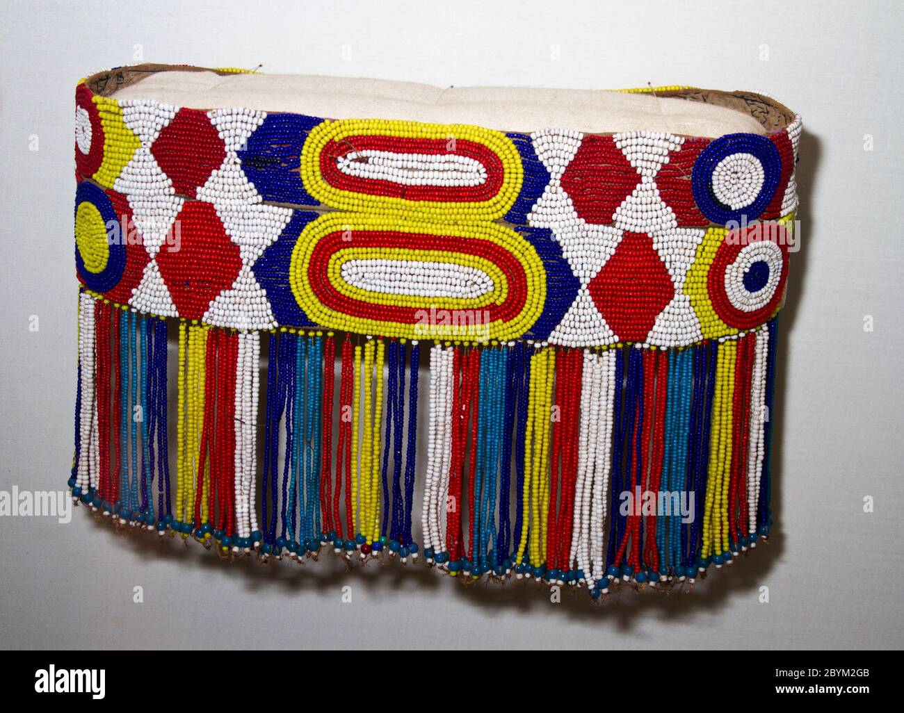 A traditional Bugandan beadwork necklace with intricate and colourful ...