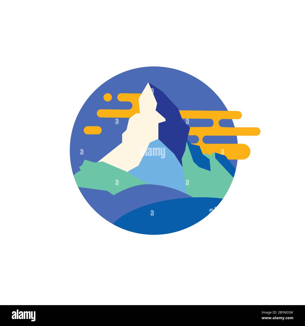 Mountain emblem Cut Out Stock Images & Pictures - Alamy