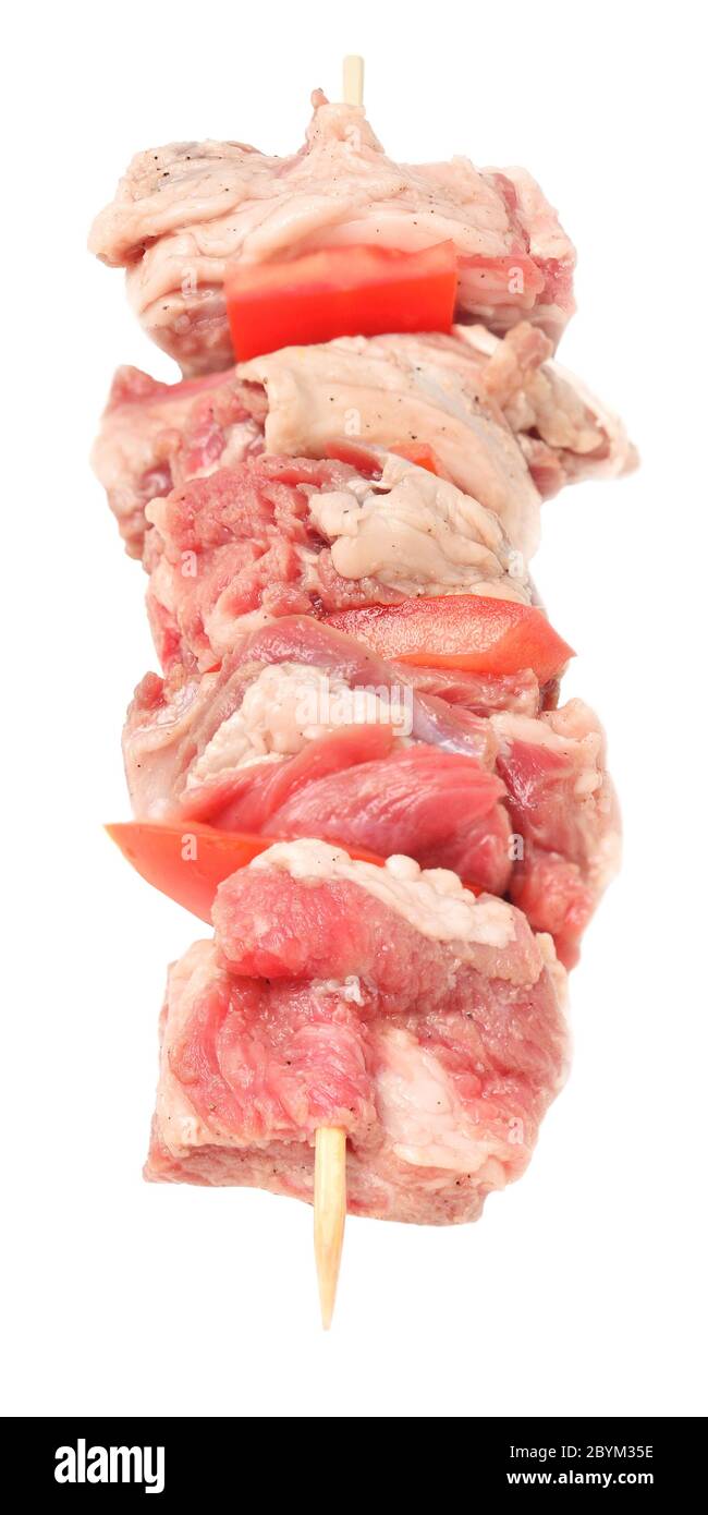 Wooden plate raw pork Cut Out Stock Images & Pictures - Alamy