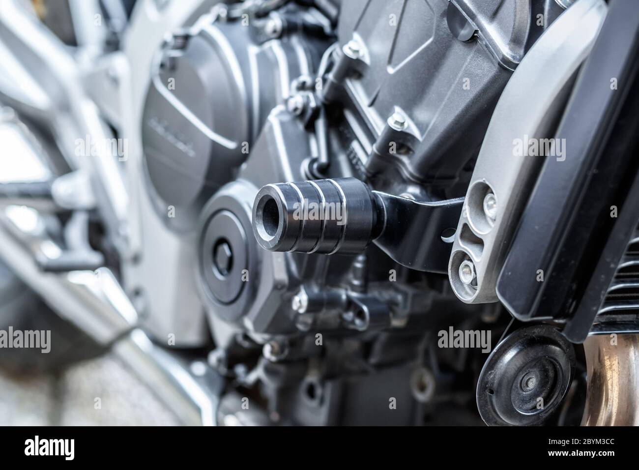 Motorcycle engine close-up detail background Stock Photo - Alamy