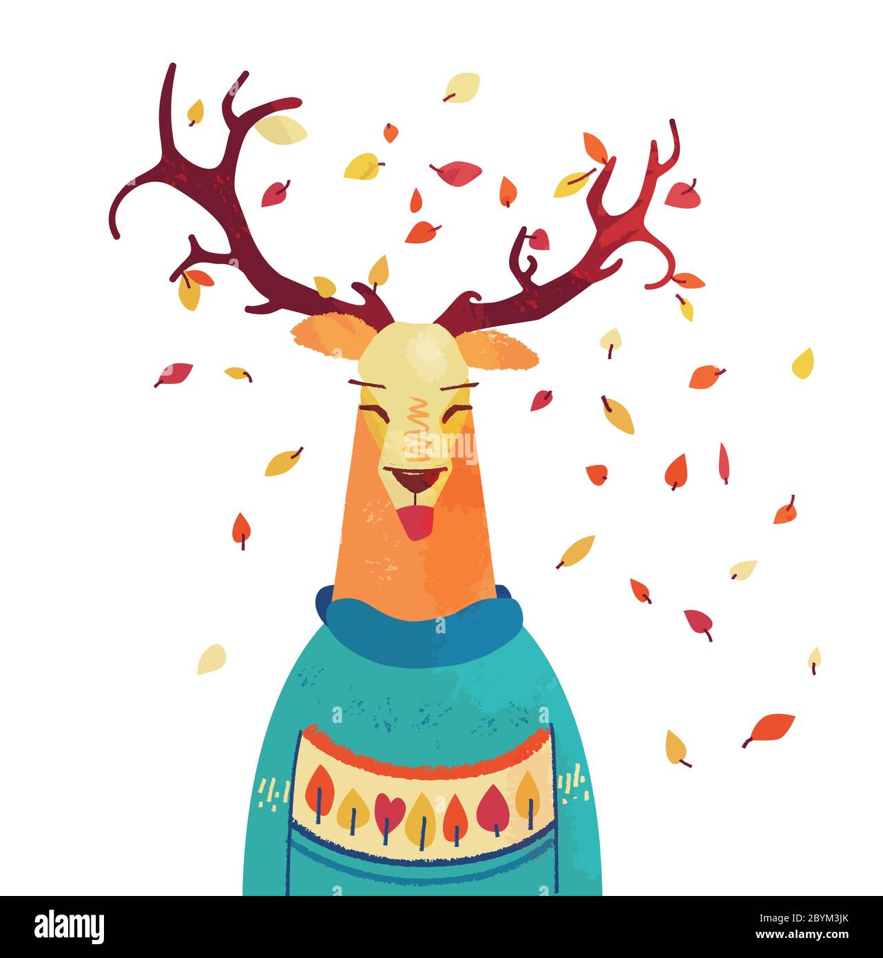 Child autumn trees Stock Vector Images - Alamy