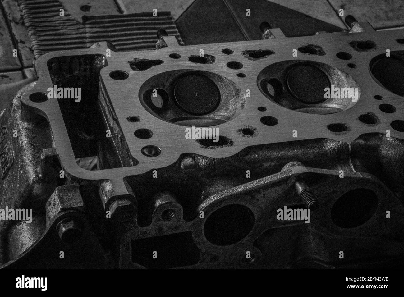 auto car motor engine spare parts and repair Stock Photo - Alamy