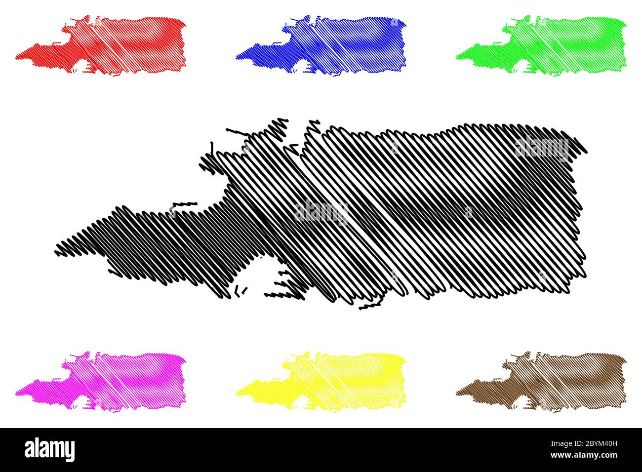 Split City (Republic of Croatia, Split-Dalmatia County) map vector ...