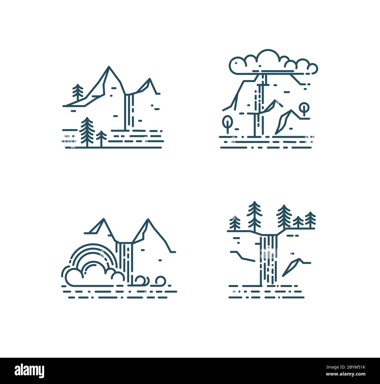 Landscape illustration beautiful Cut Out Stock Images & Pictures - Alamy