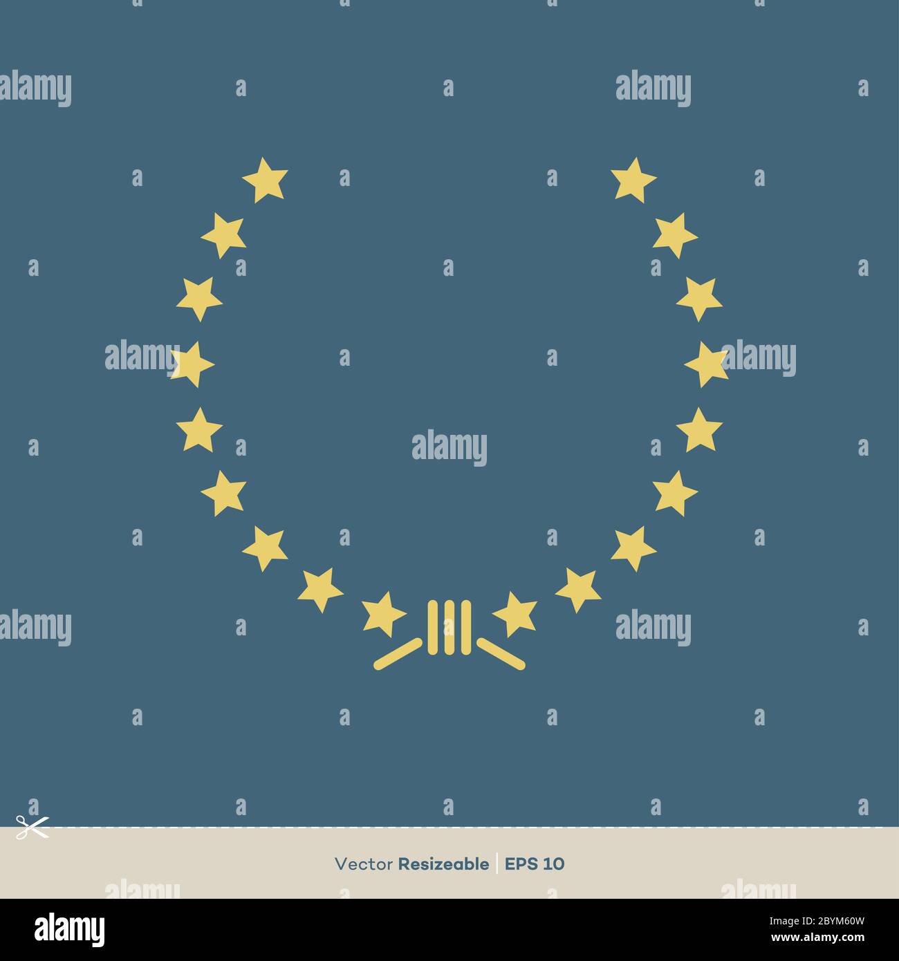 Circle Star Border Vector Logo Template Illustration Design. Vector EPS ...