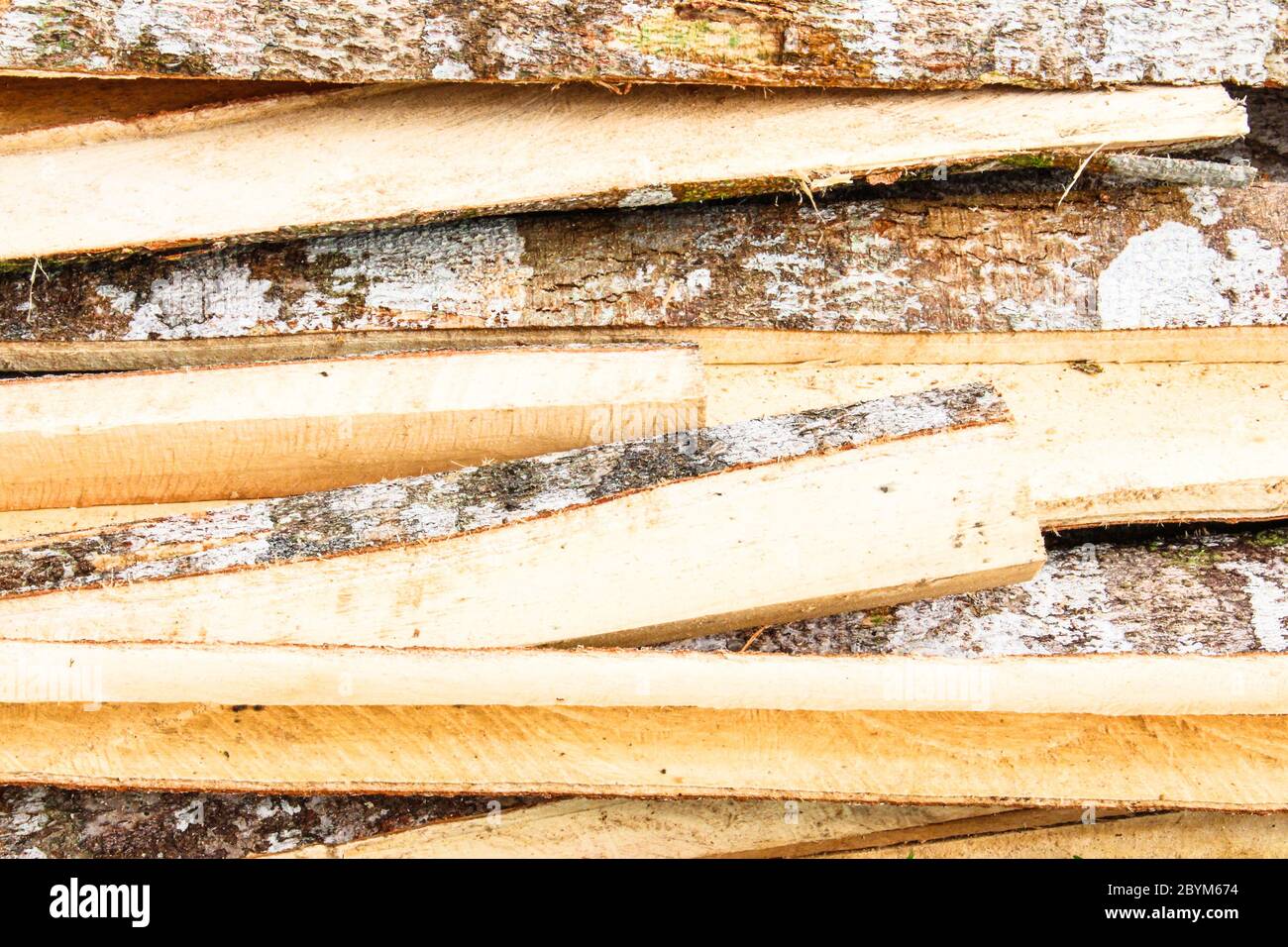 pile of sawed wood planks Stock Photo - Alamy