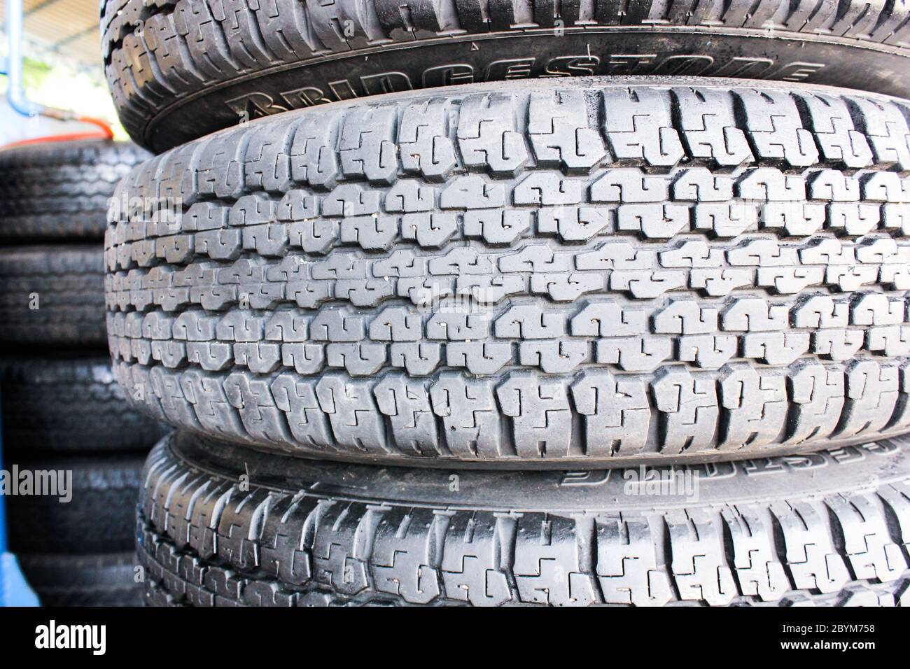 tire auto car with texture pattern and steel great plate wheel Stock ...