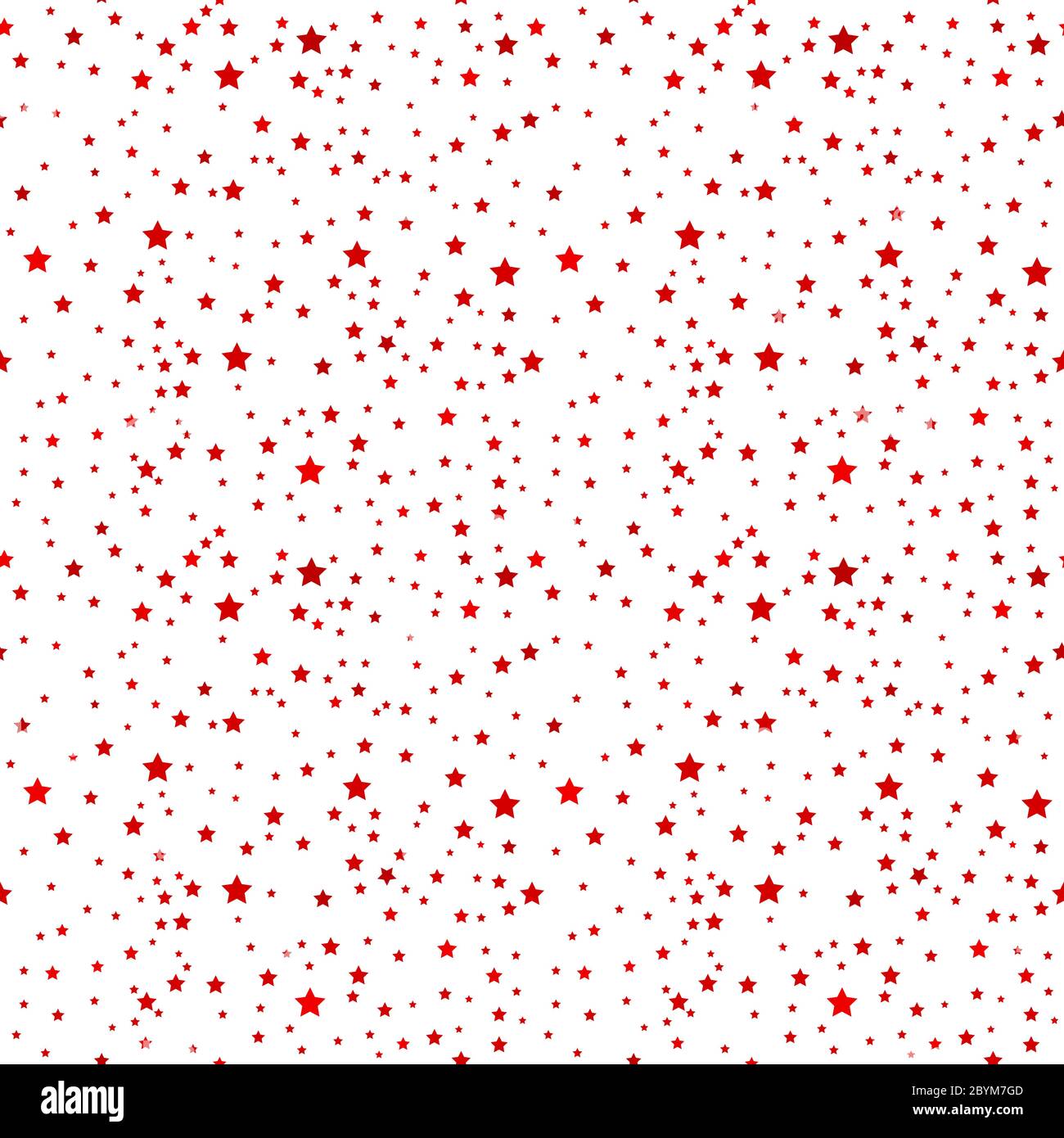 Red stars on white background seamless pattern. Vector illustration ...