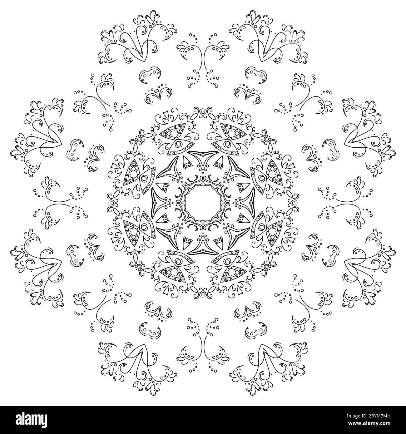 Ornamental line pattern Cut Out Stock Images & Pictures - Alamy
