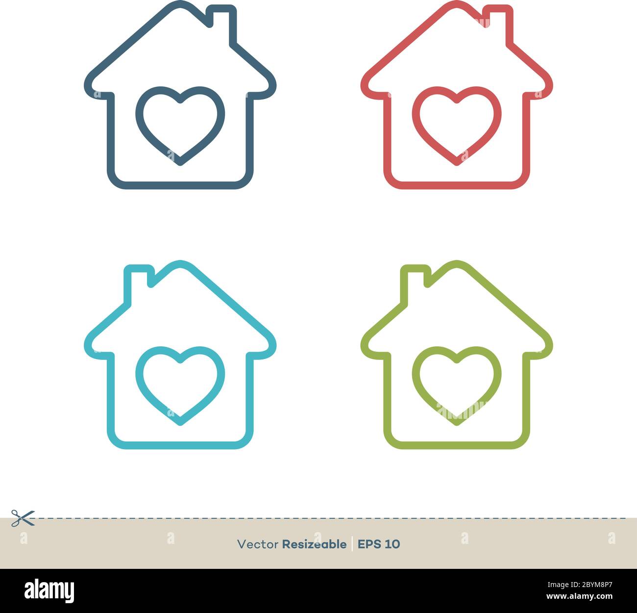 Sweet Home Vector Logo Template Illustration Design. Heart House Vector ...