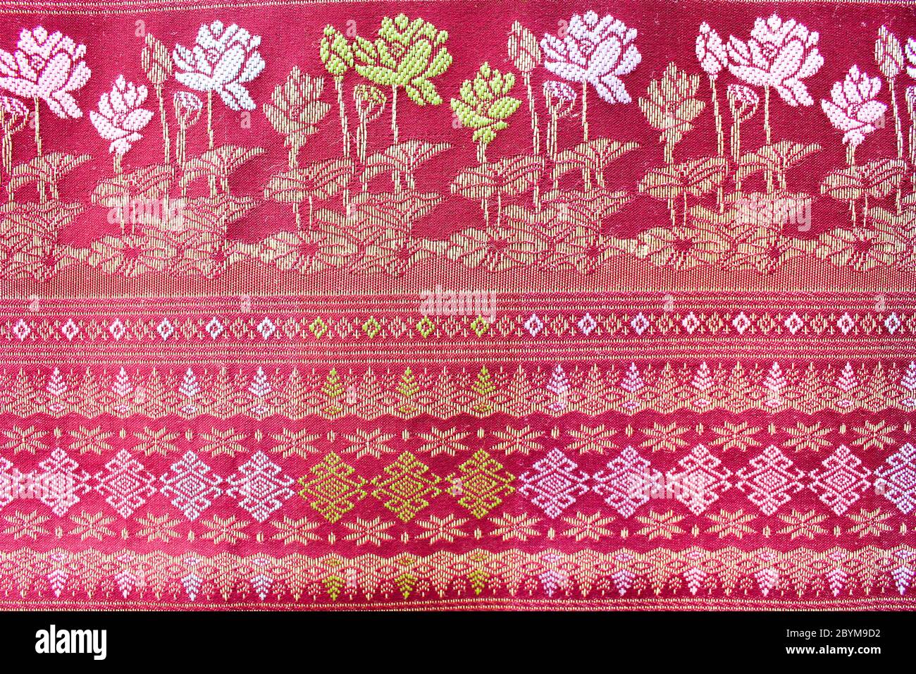 popular batik sarong pattern background in Thailand, traditional batik ...