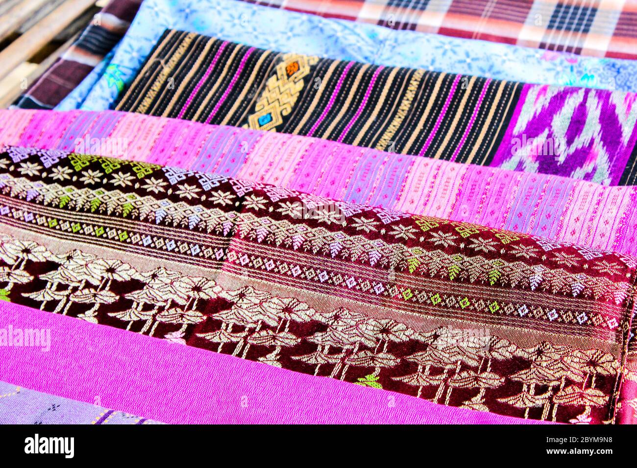 popular batik sarong pattern background in Thailand, traditional batik ...