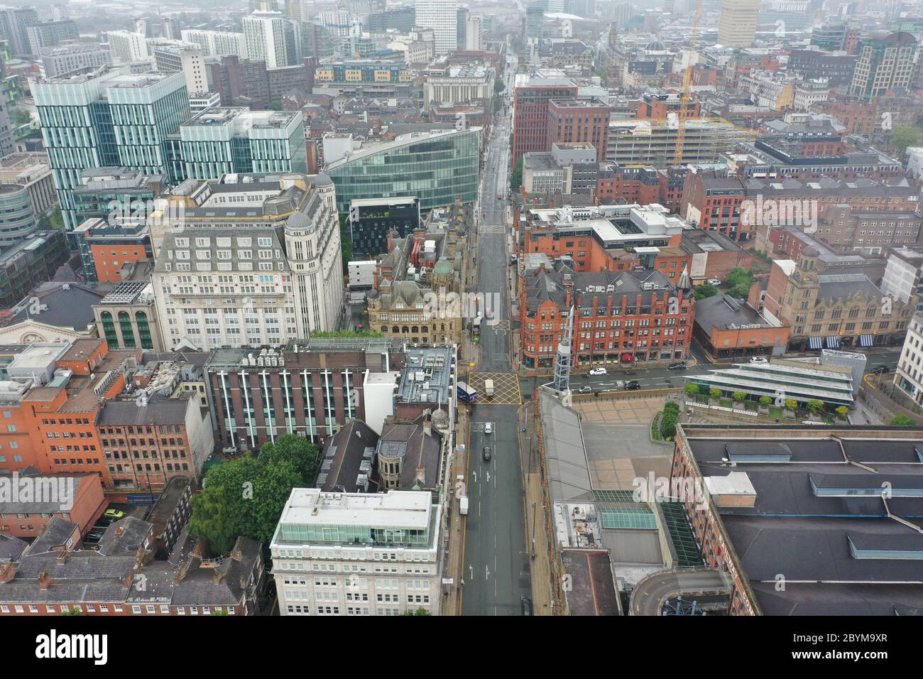 General view of Manchester City Centre from the Castlefield area Stock ...