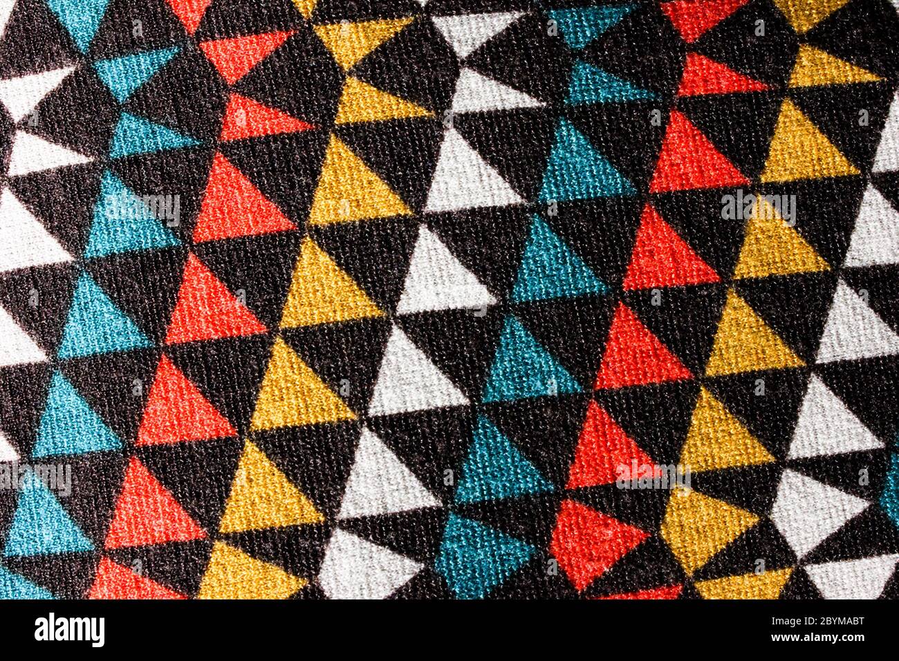 Colorful pattern fabric triangle texture backgroud Stock Photo - Alamy